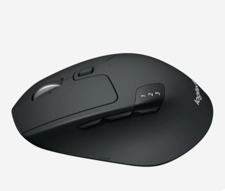 Logitech M720 Wireless Mouse, Multi-Device, Unifying + Bluetooth, Blac