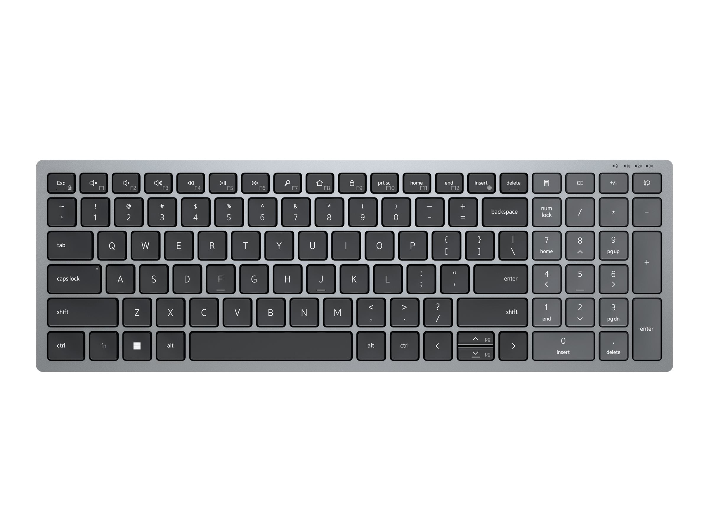 DELL Compact Multi-Device Wireless Keyboard (US English) - KB740 - Ret