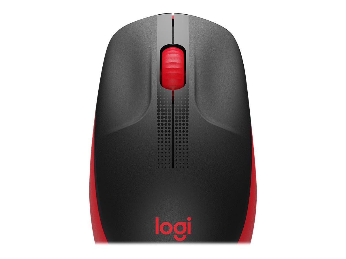 LOGITECH M190 Wireless Mouse Plug and Play, 2.4GHZ Nano Receiver - Red